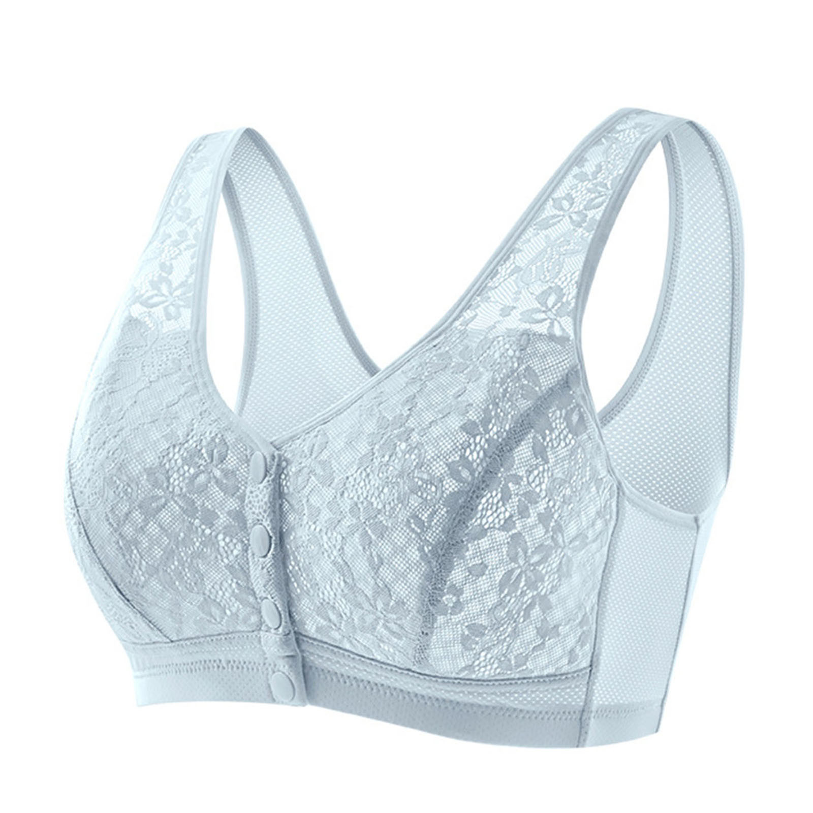 SMihono Deals Women's Front Closure Bra Glamorette Snap Front Bras Front Snaps Daisy Bra ...